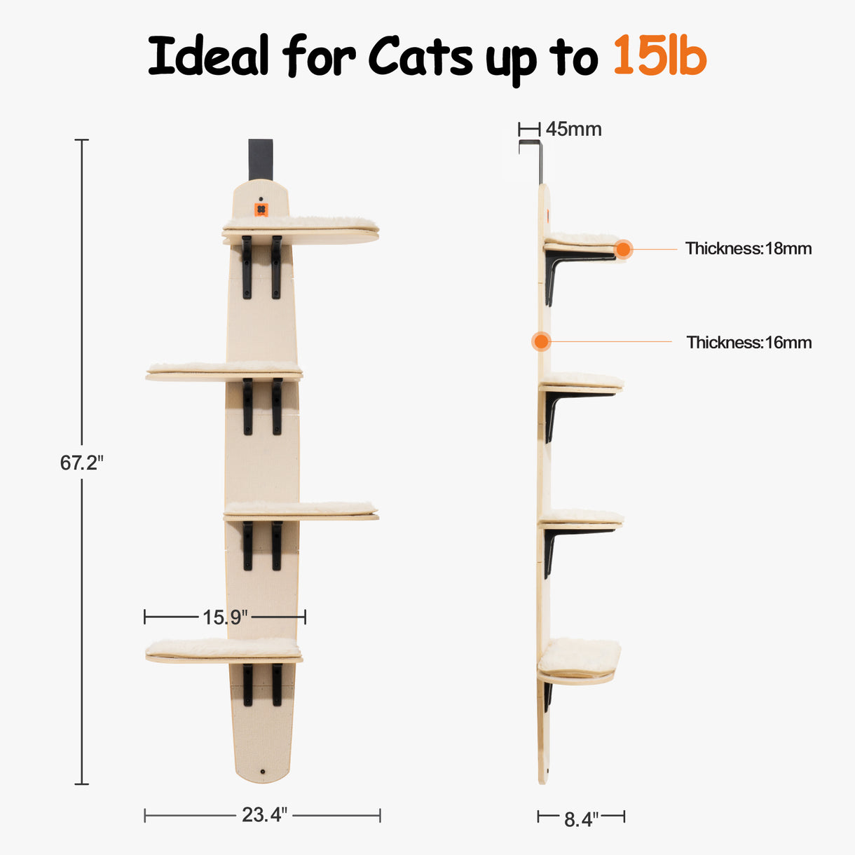 Sherman Door Cat Tree Premium - MewooFun